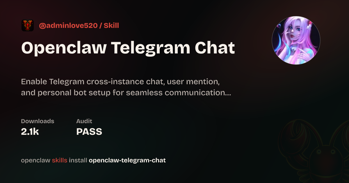 Openclaw Telegram Chat — ClawHub