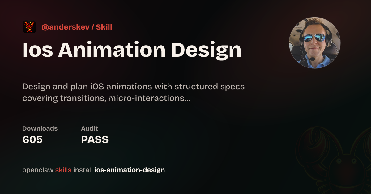 Ios Animation Design — ClawHub