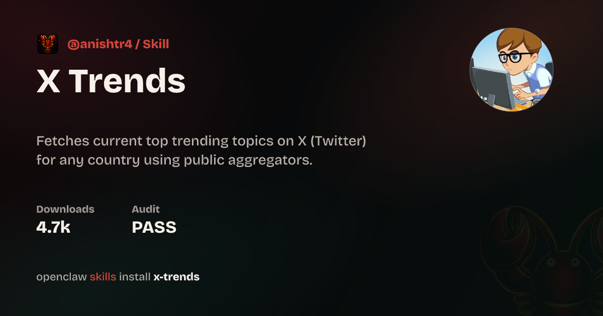 X Trends — ClawHub