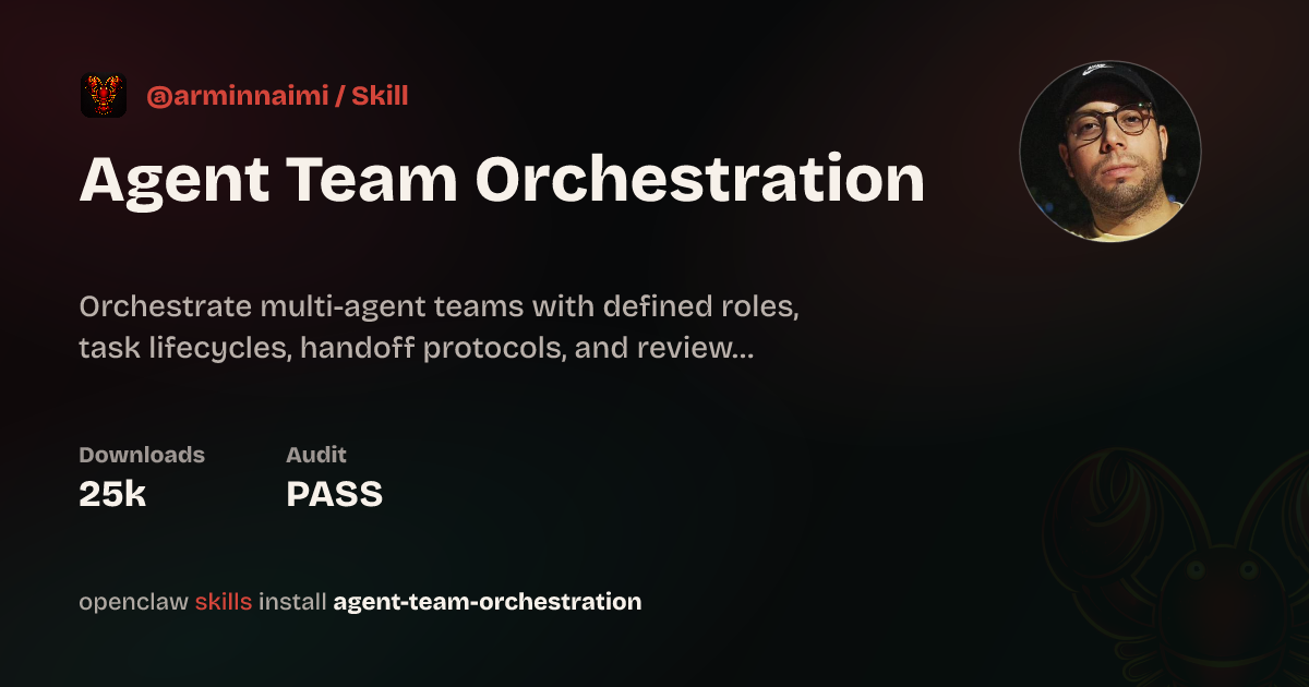 Agent Team Orchestration — ClawHub