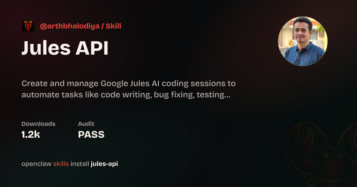 Jules API — ClawHub