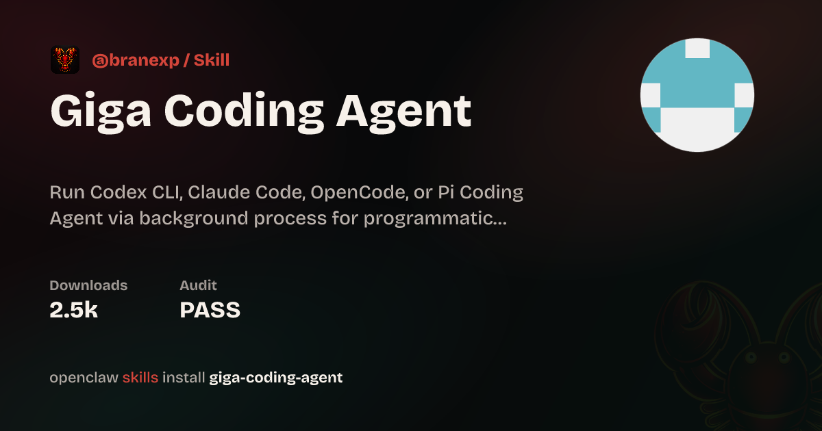 Giga Coding Agent — ClawHub