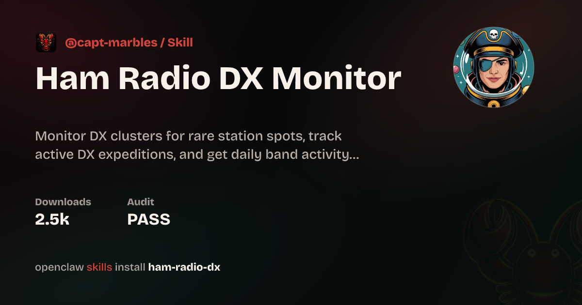 Ham Radio DX Monitor — ClawHub