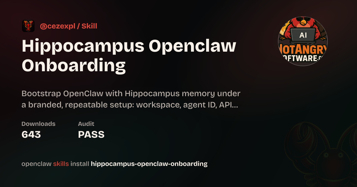 Hippocampus Openclaw Onboarding — ClawHub