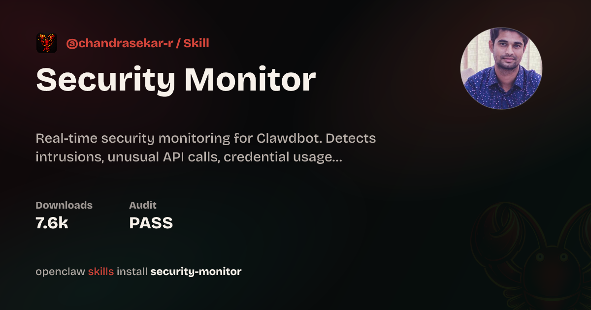 Security Monitor — ClawHub