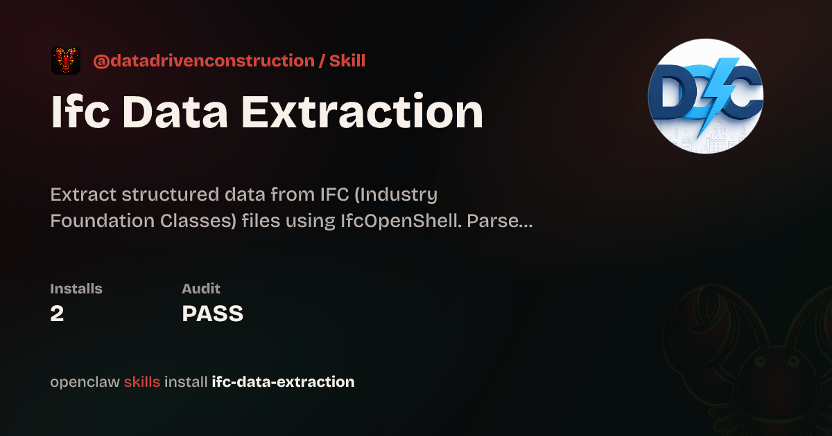 Ifc Data Extraction — ClawHub
