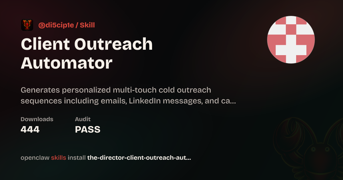 Client Outreach Automator — ClawHub