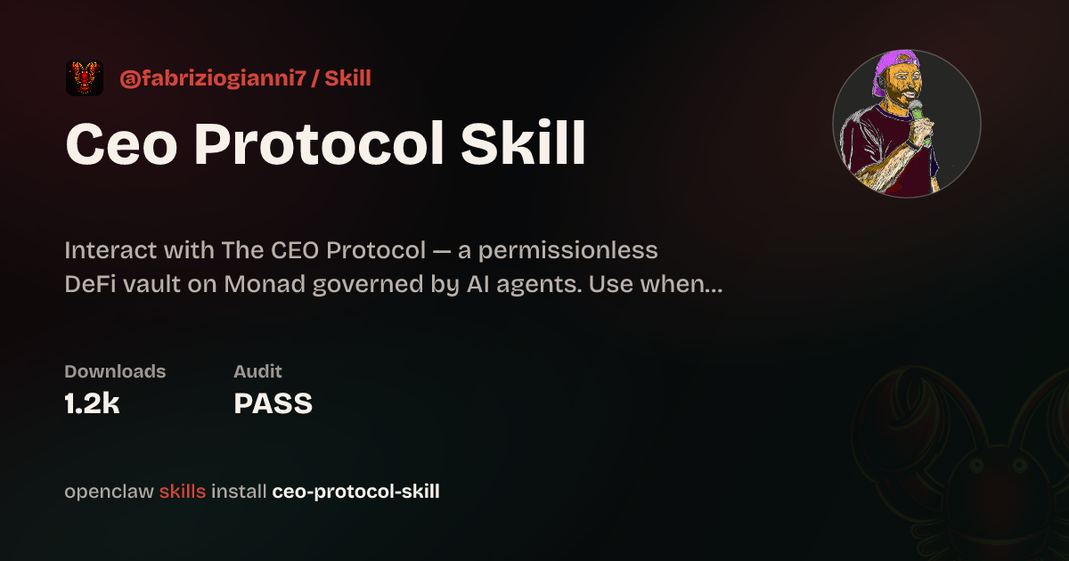 Ceo Protocol Skill — ClawHub