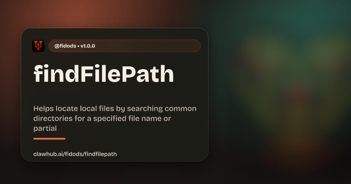 findFilePath — ClawHub