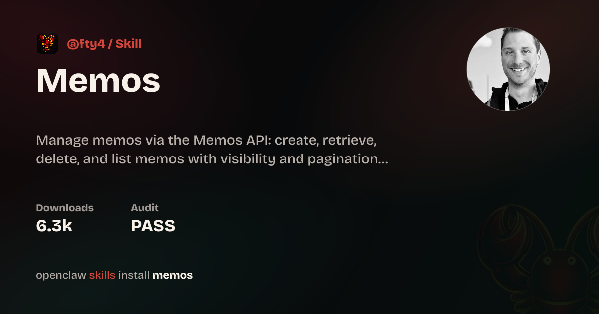 Memos — ClawHub
