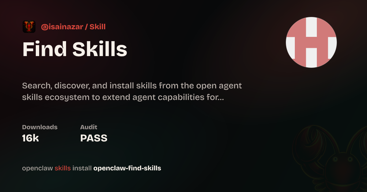 Find Skills — ClawHub