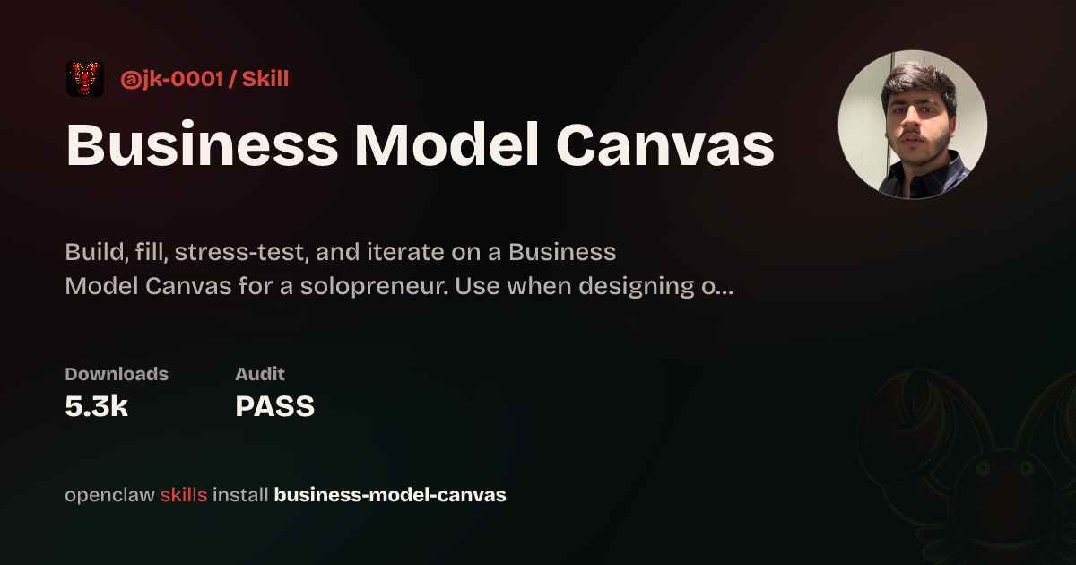 Business Model Canvas — ClawHub