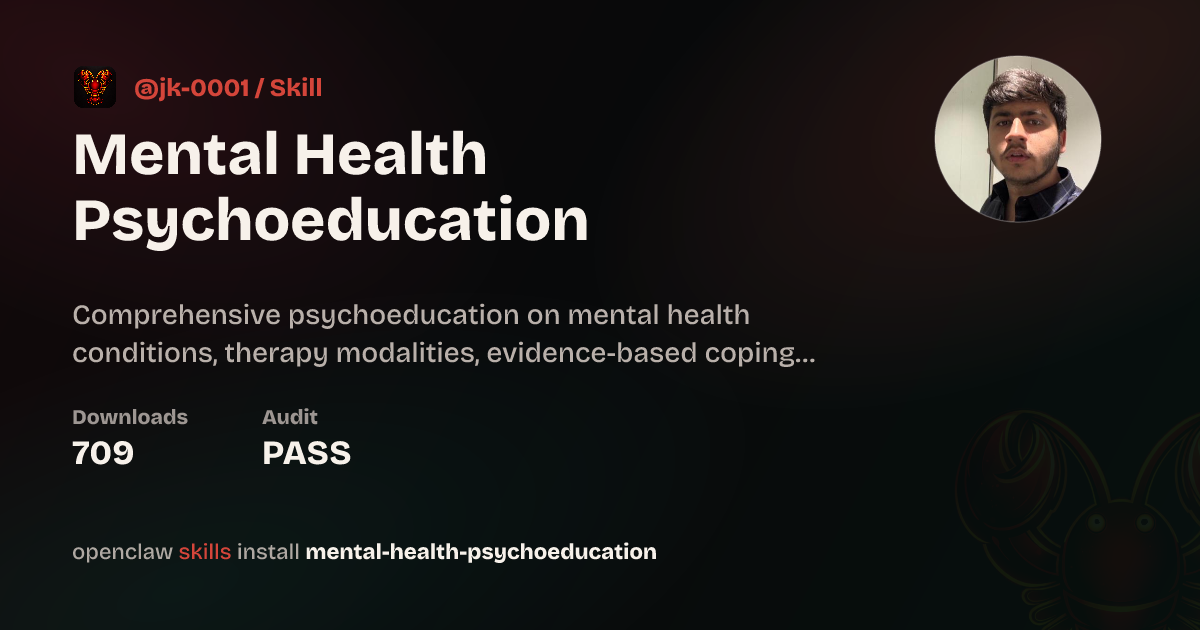 Mental Health Psychoeducation — ClawHub