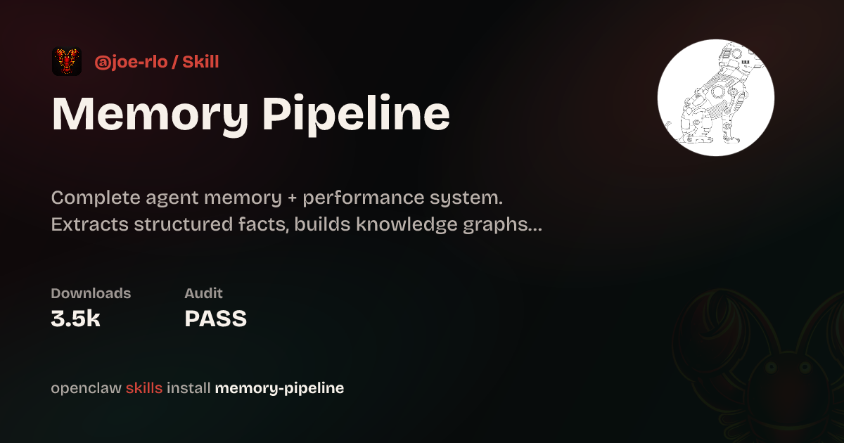 Memory Pipeline — ClawHub