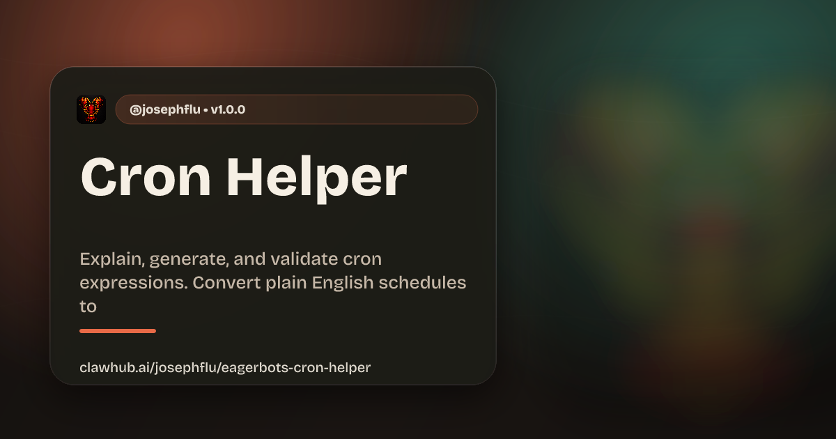 Cron Helper — ClawHub