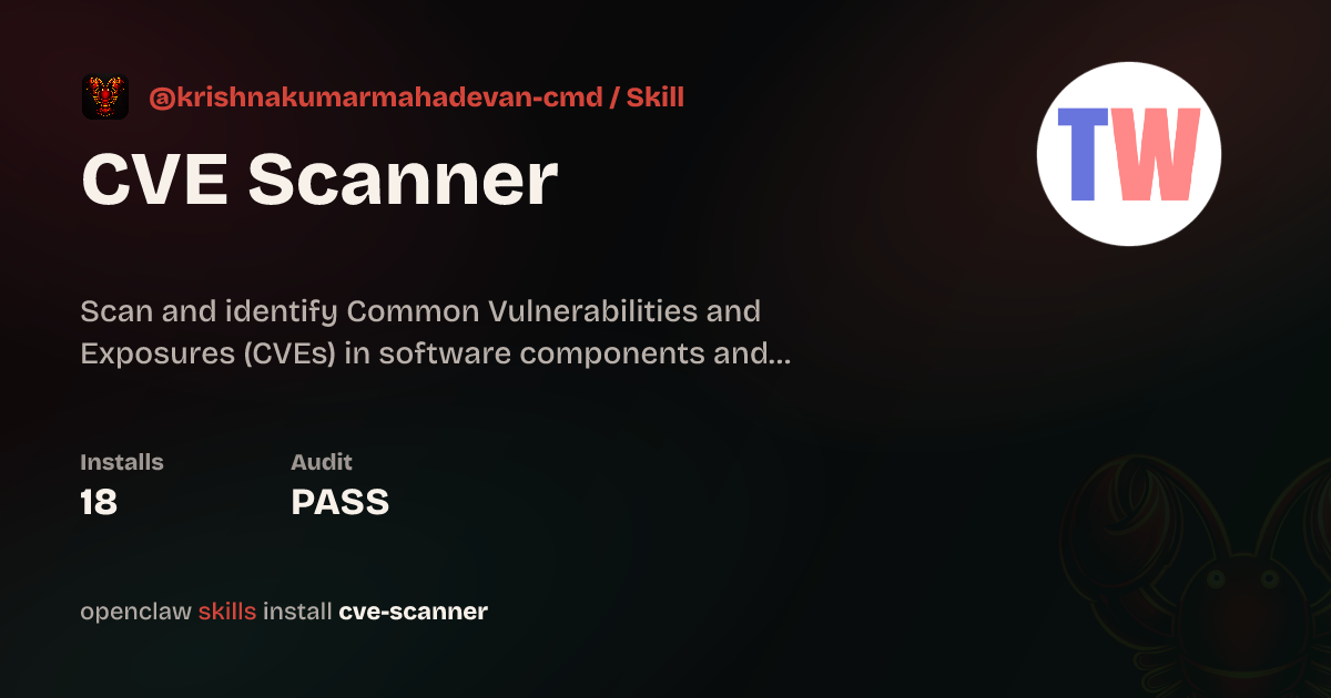 CVE Scanner — ClawHub