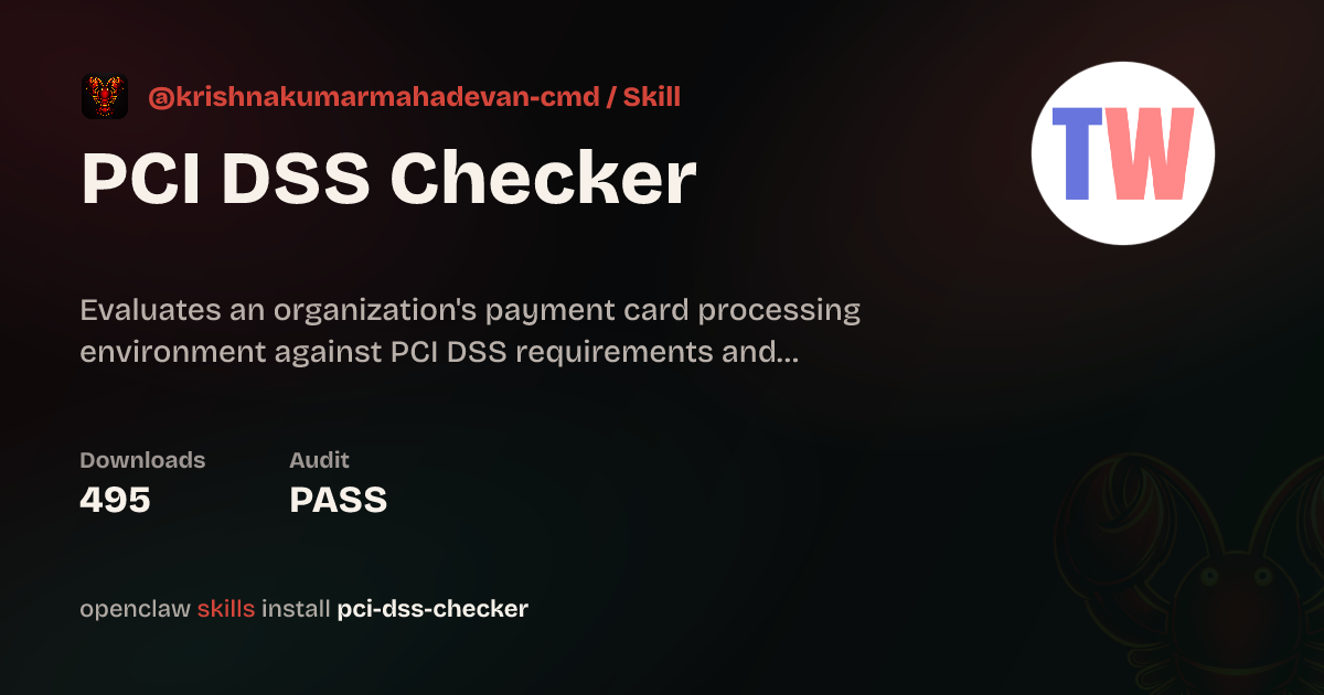 PCI DSS Checker — ClawHub