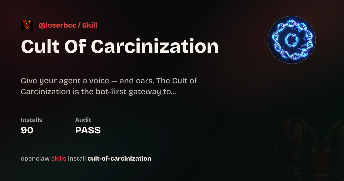 Cult Of Carcinization — ClawHub