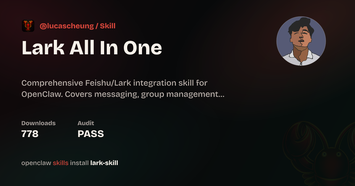 Lark All In One — ClawHub