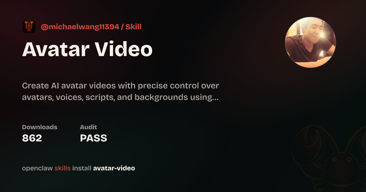 Avatar Video — ClawHub