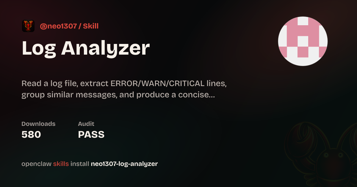 Log Analyzer — ClawHub