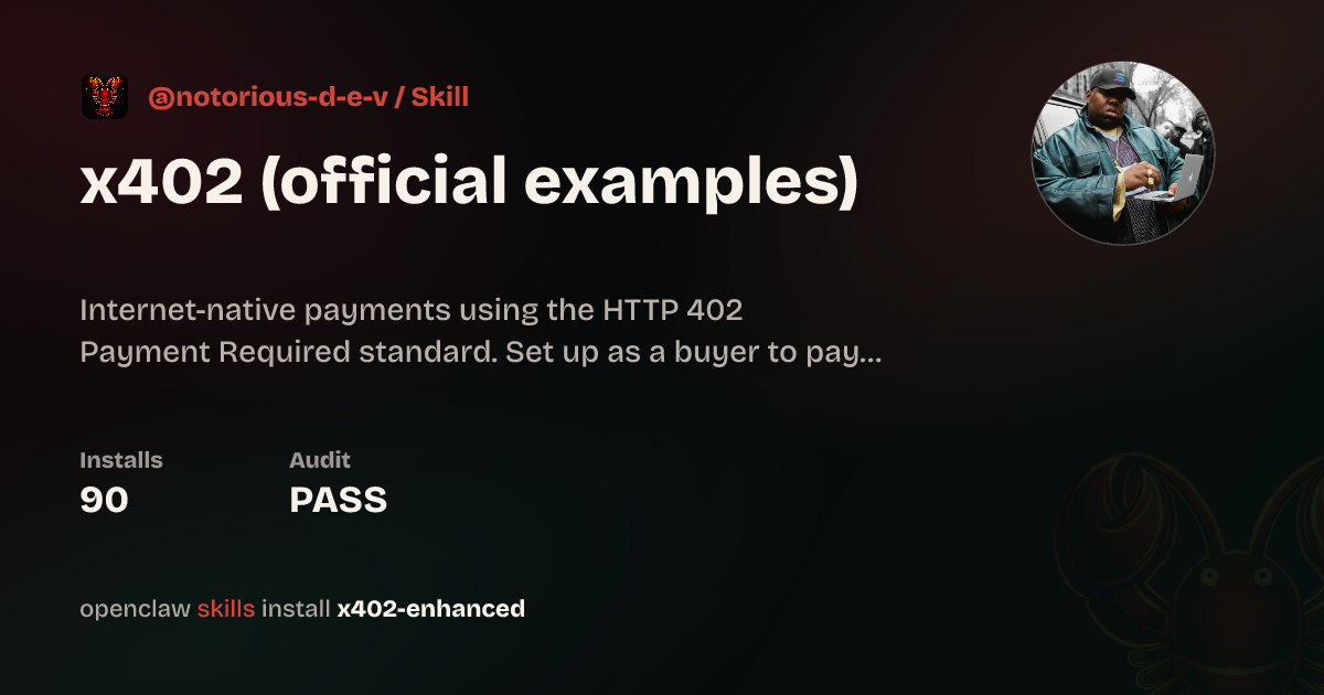 x402 (official examples) — ClawHub