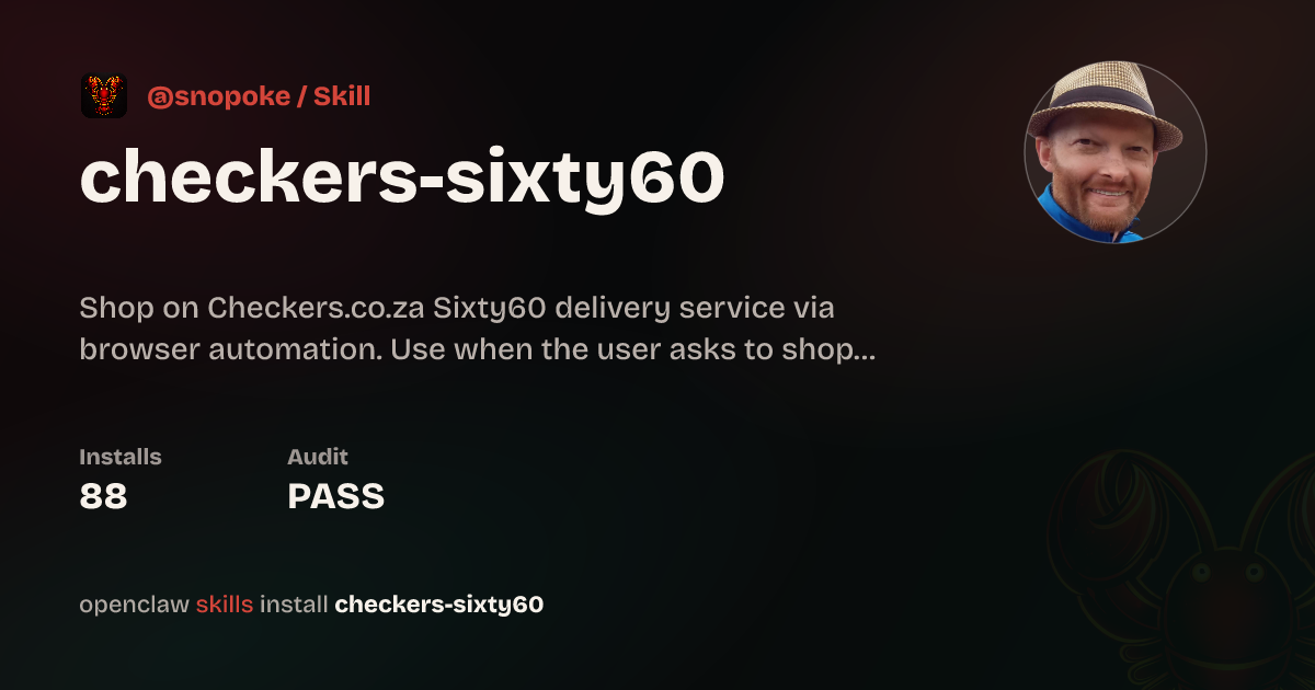 checkers-sixty60 — ClawHub