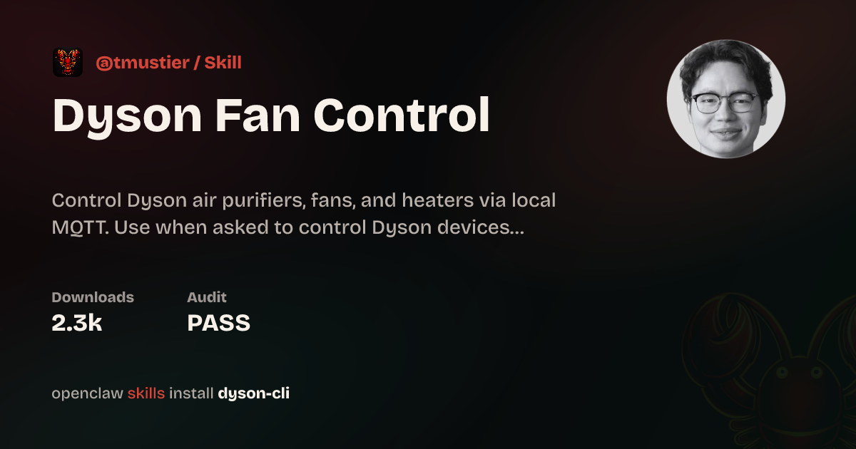 Dyson Fan Control — ClawHub