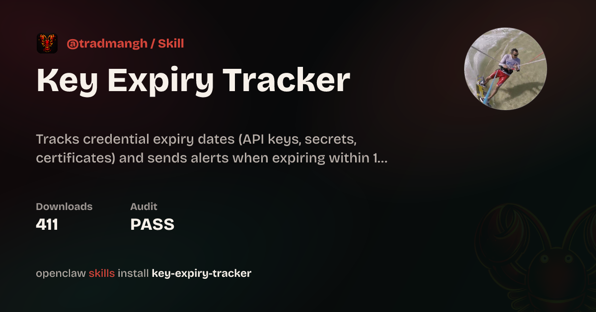 Key Expiry Tracker — ClawHub