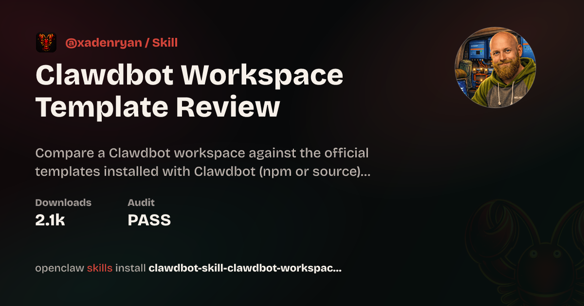Clawdbot Workspace Template Review — ClawHub