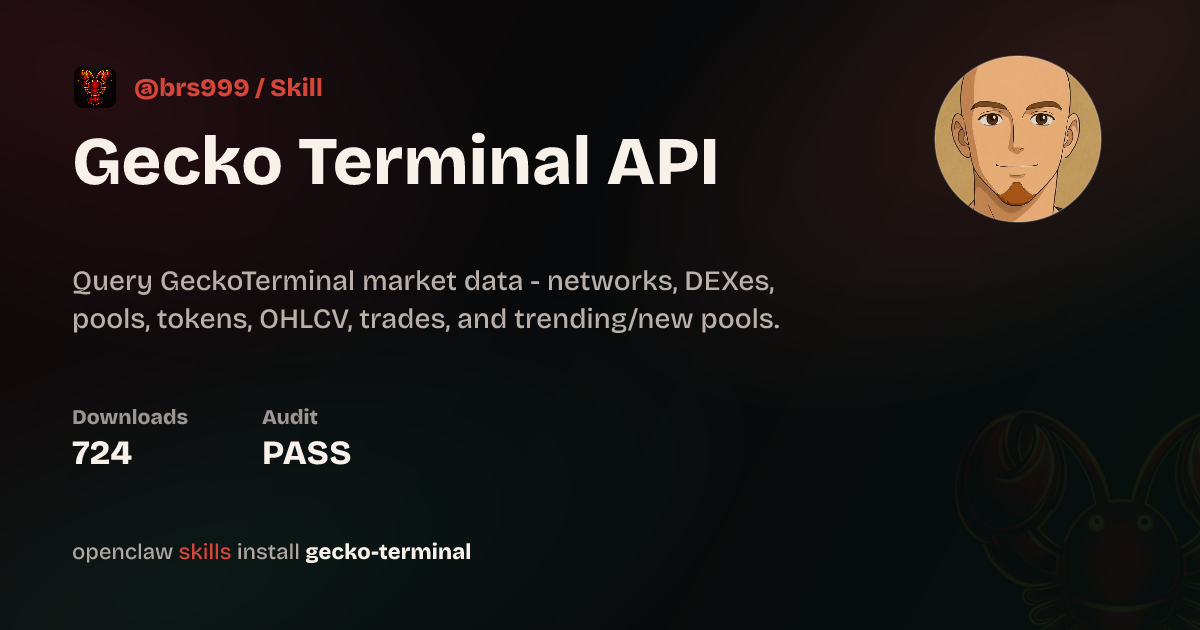Gecko Terminal API — ClawHub