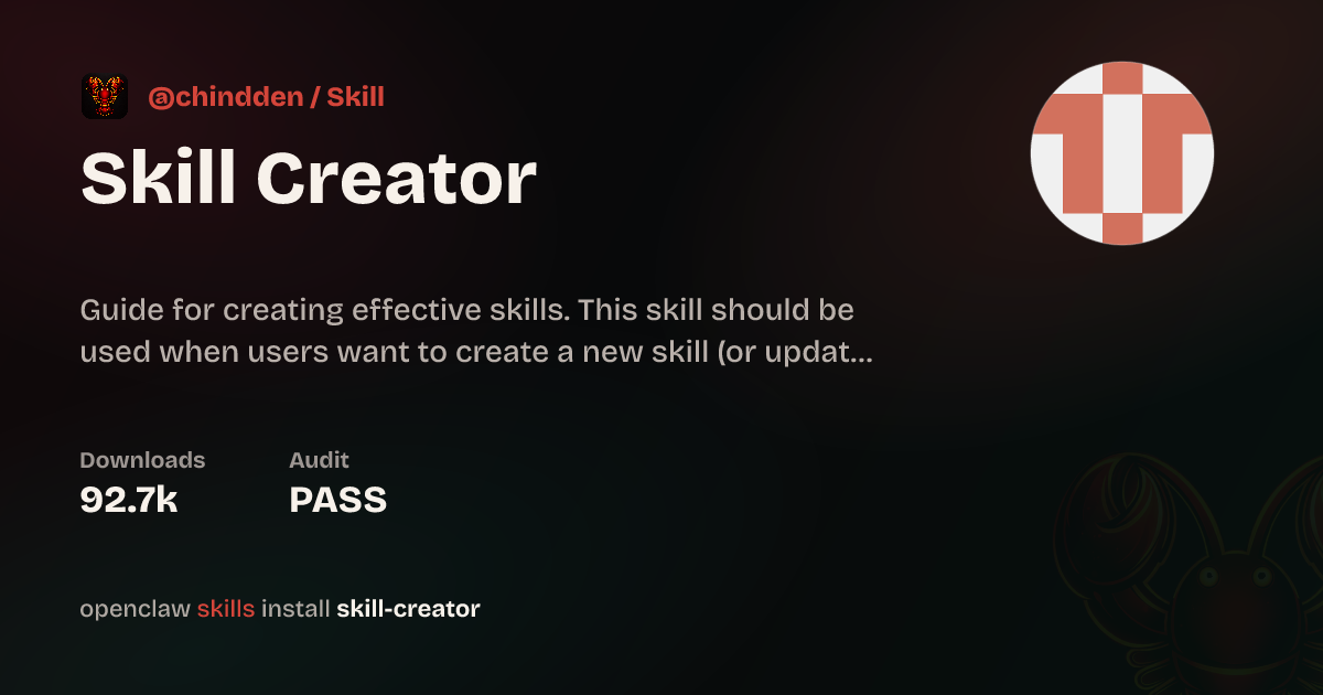 Skill Creator — ClawHub