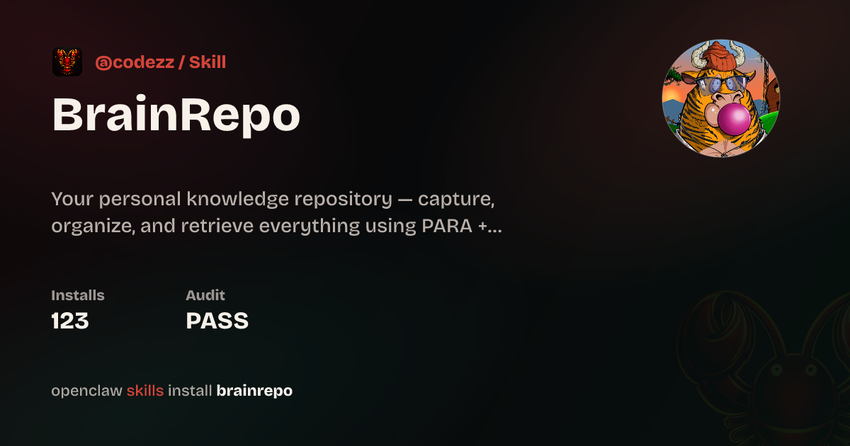 BrainRepo — ClawHub
