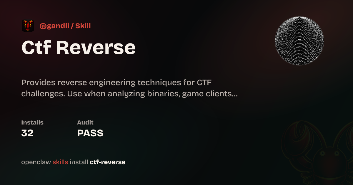 Ctf Reverse — ClawHub