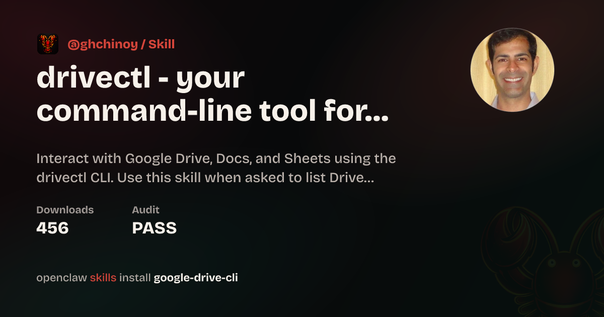 drivectl - your command-line tool for interacting with Google Drive ...