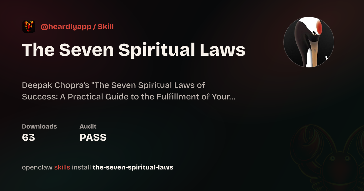 The Seven Spiritual Laws — ClawHub