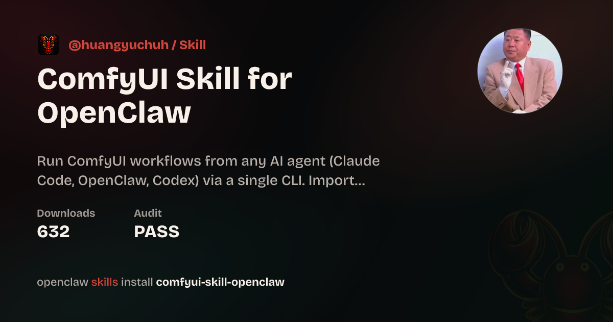 ComfyUI Skill for OpenClaw — ClawHub