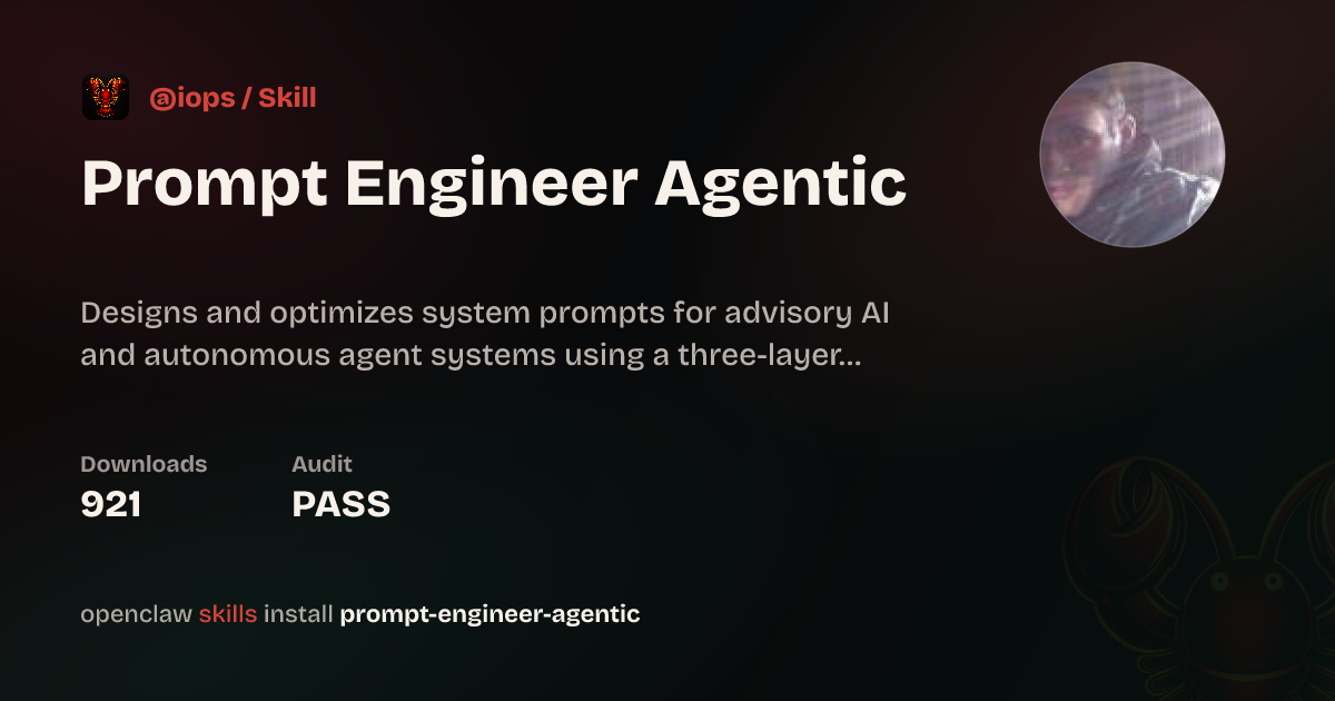 Prompt Engineer Agentic — ClawHub