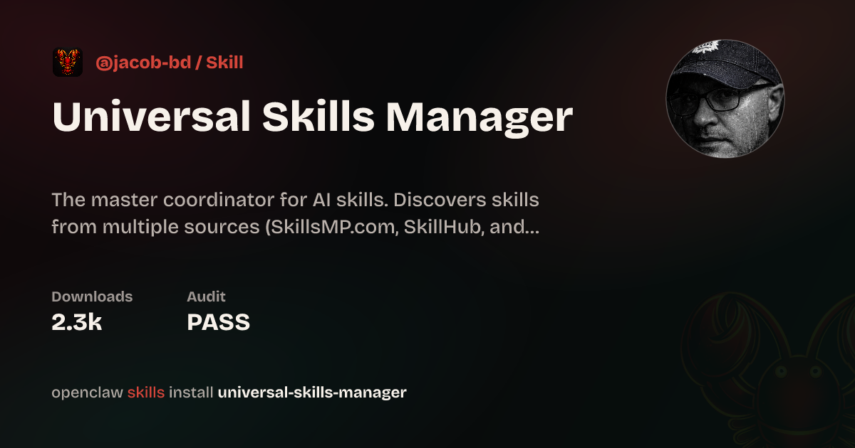 Universal Skills Manager — ClawHub
