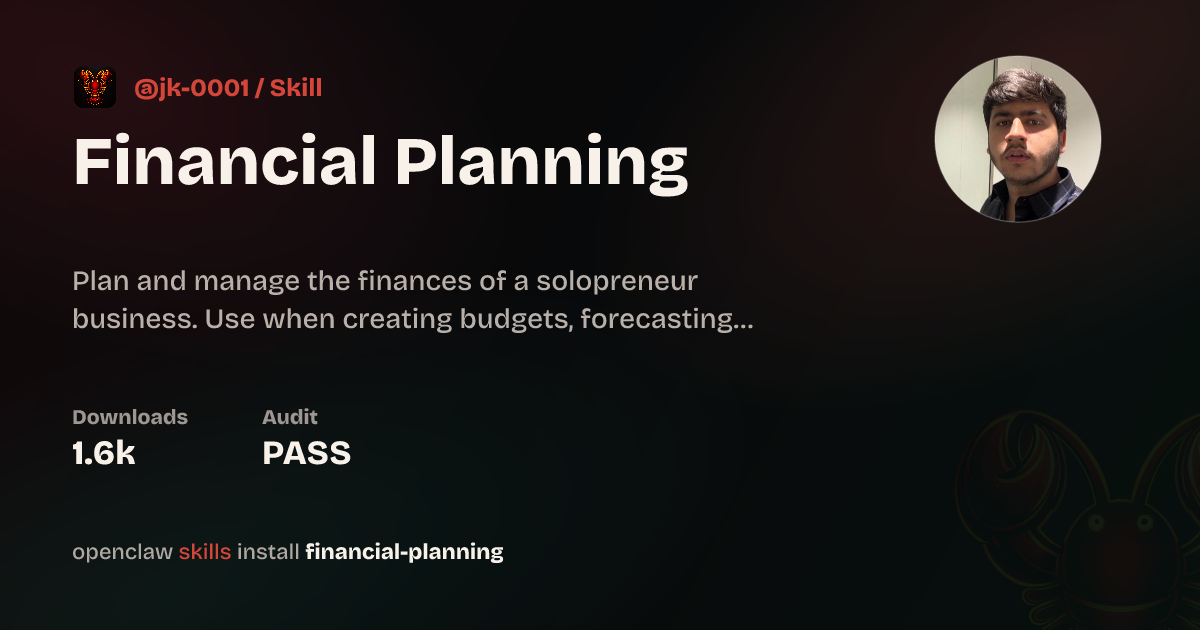 Financial Planning — ClawHub