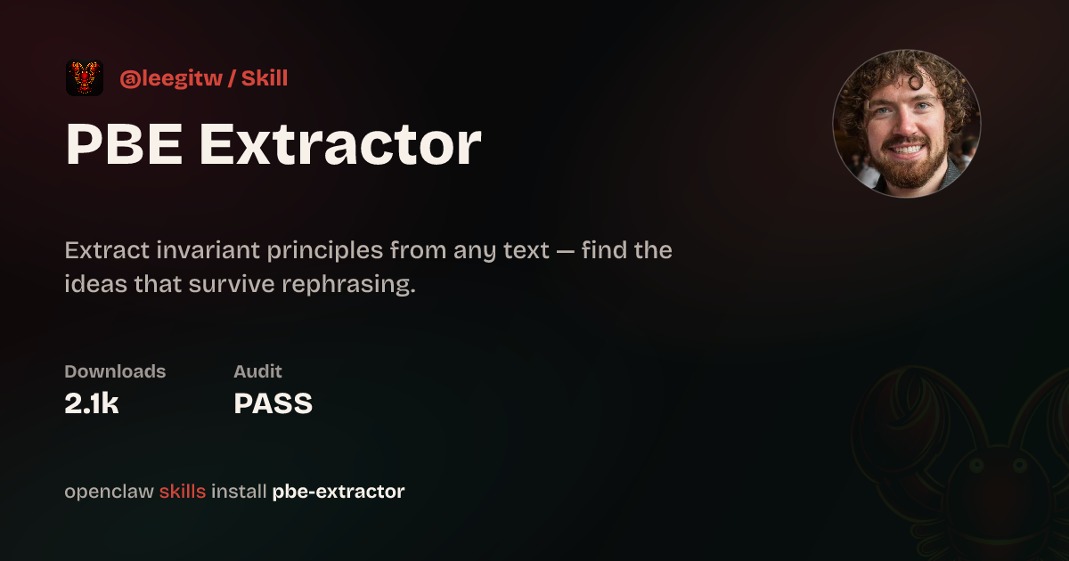PBE Extractor — ClawHub