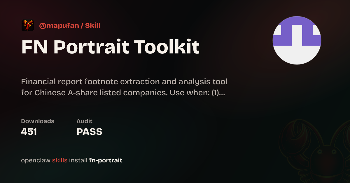 FN Portrait Toolkit — ClawHub