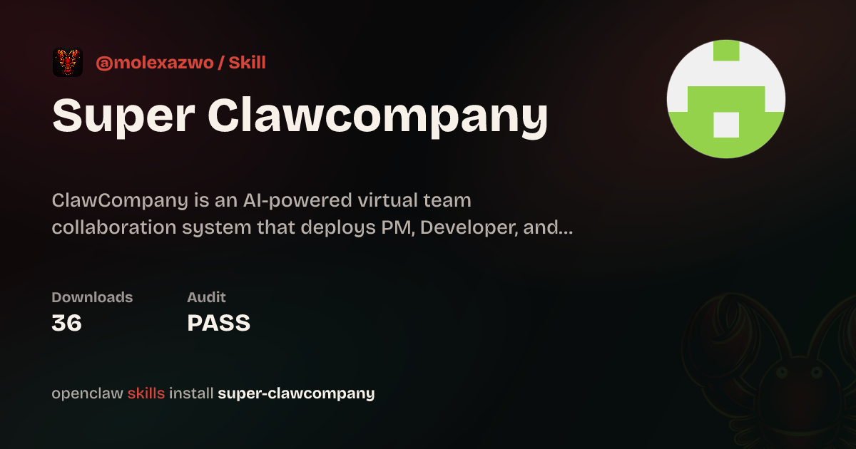 Super Clawcompany — ClawHub