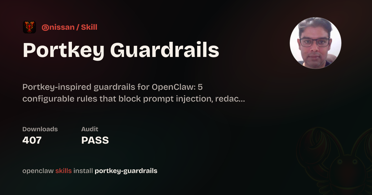 Portkey Guardrails — ClawHub
