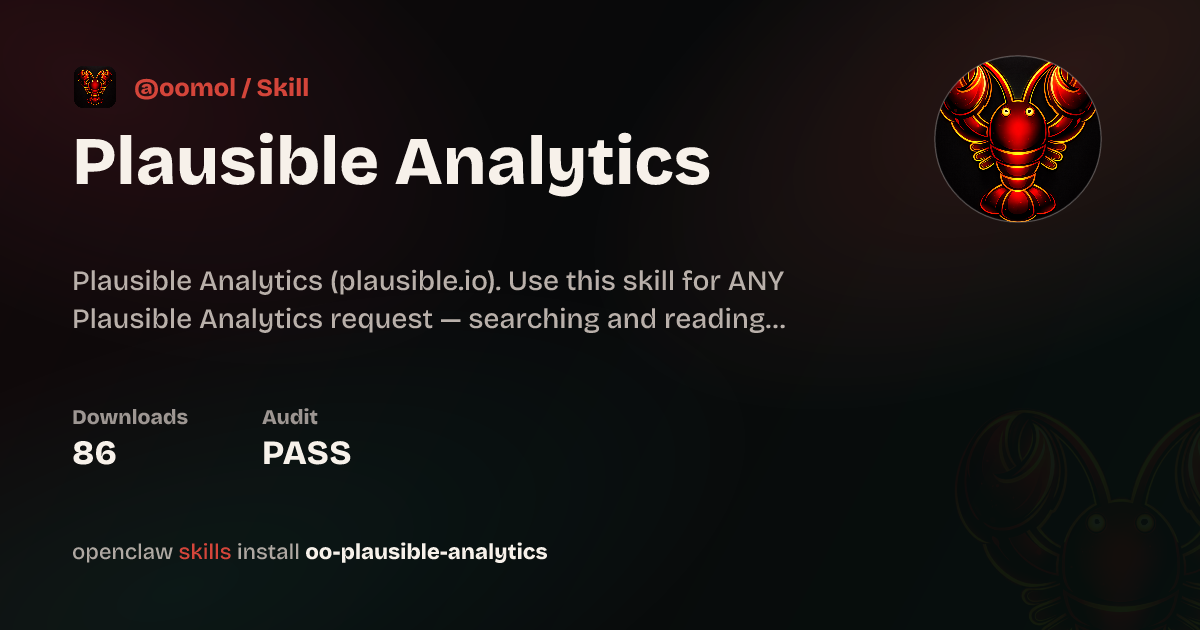 Plausible Analytics — ClawHub