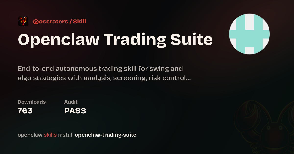 Openclaw Trading Suite — ClawHub