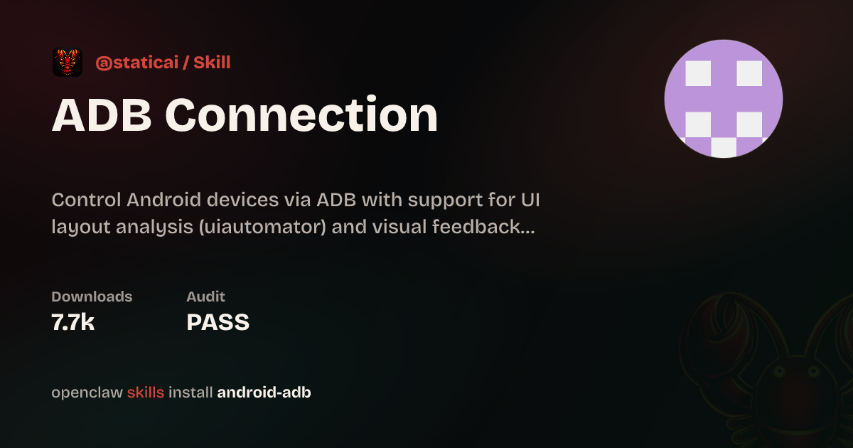 ADB Connection — ClawHub