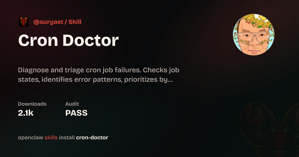 Cron Doctor — ClawHub