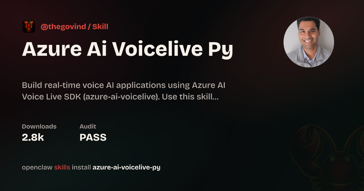 Azure Ai Voicelive Py — ClawHub