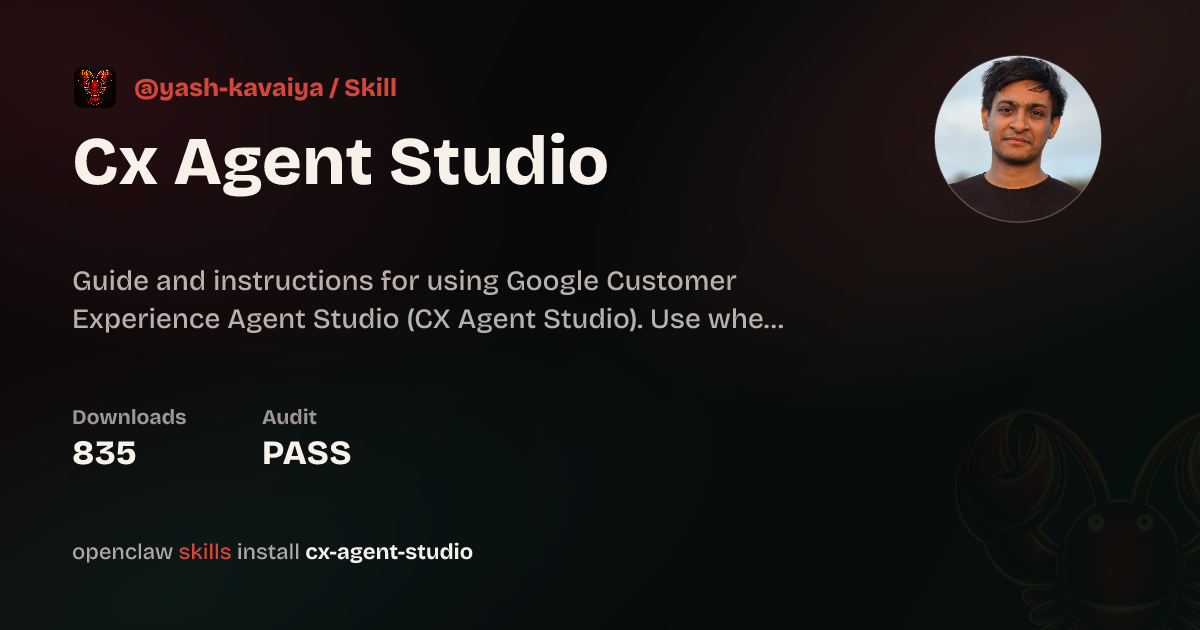 Cx Agent Studio — ClawHub